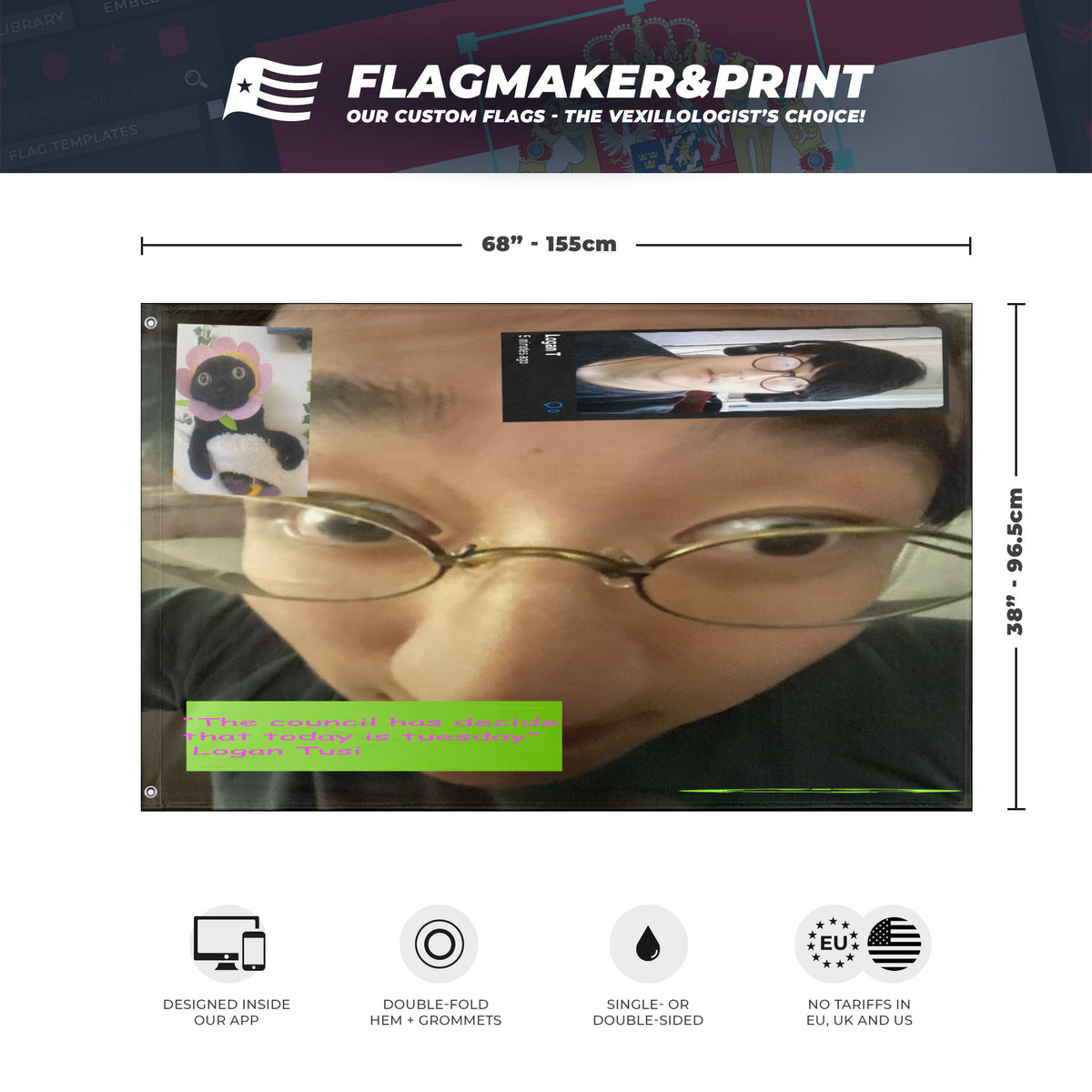 Logster flag (Chuck) (Hidden) – Flagmaker & Print