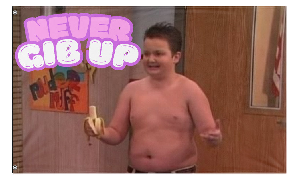 Never Gib Up flag (Victoria Metcalf) – Flagmaker & Print