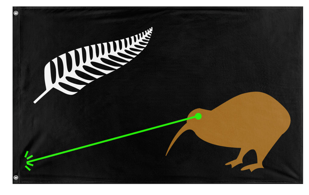Laser Kiwi Flag (Lucy Gray (New Zealand)) – Flagmaker & Print