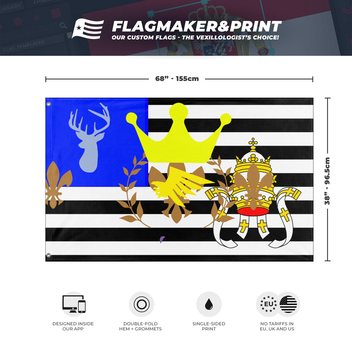 Kingdom of United America flag (The British Empire Army) – Flagmaker & Print