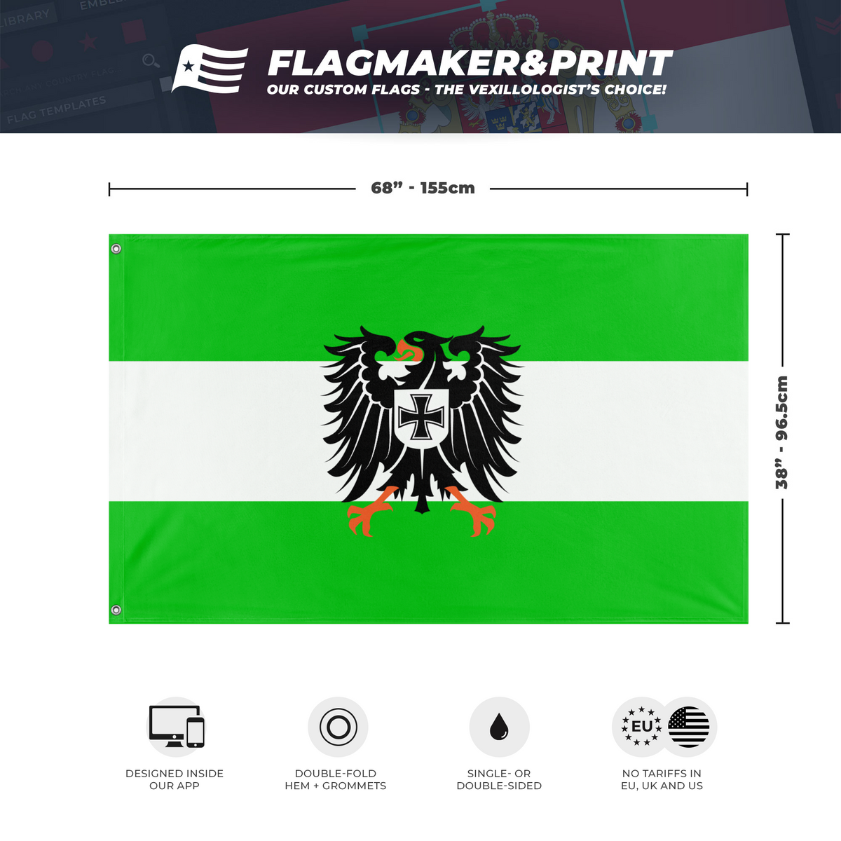 Holy Roman Empire of Saxon Nation flag (Alexander Thieme) – Flagmaker ...