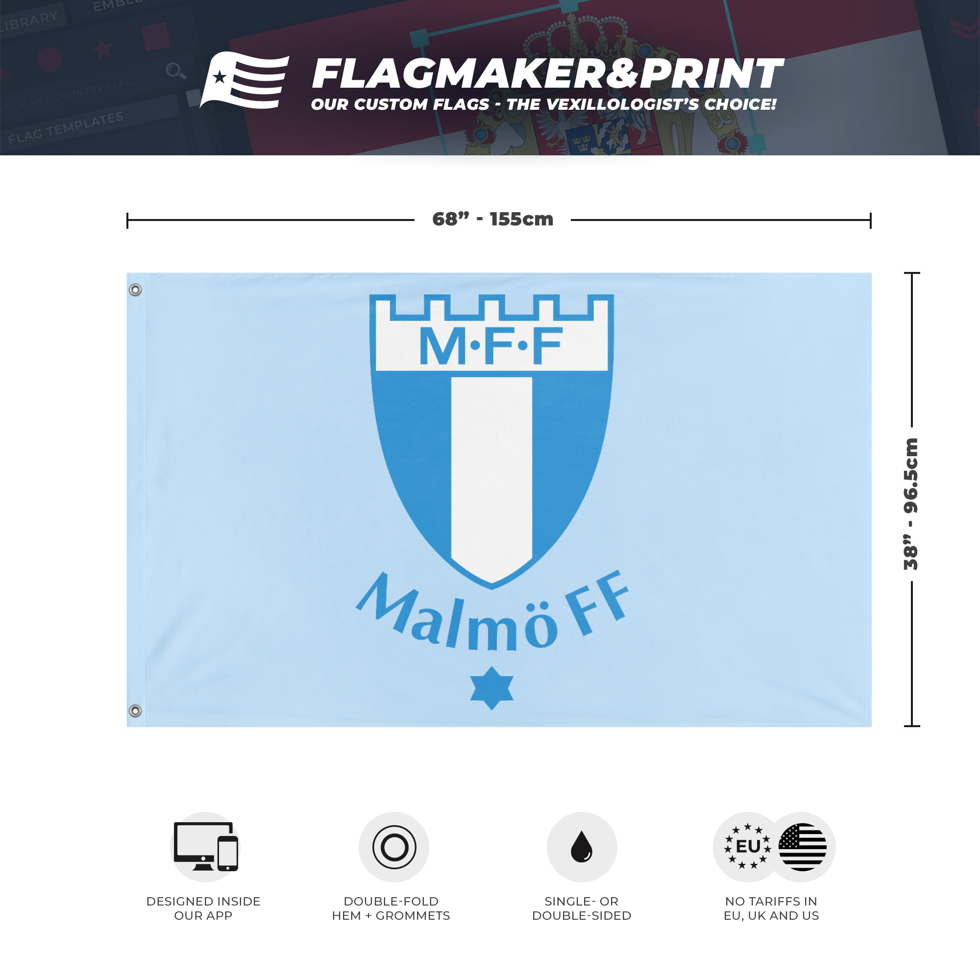 Malmo flag (CV) (Hidden) – Flagmaker & Print