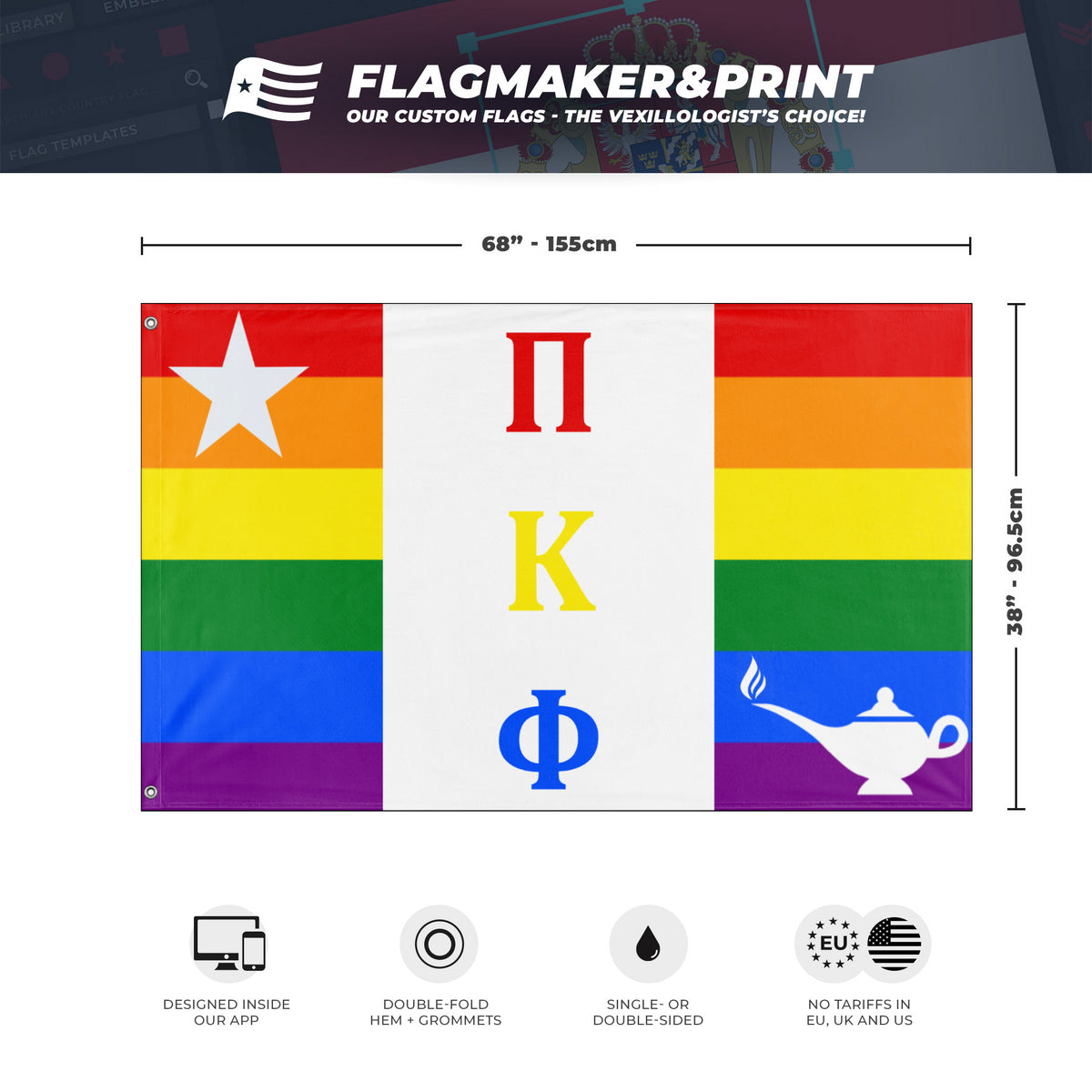 Pi Kappa Pride flag (ATO) (Hidden) – Flagmaker & Print