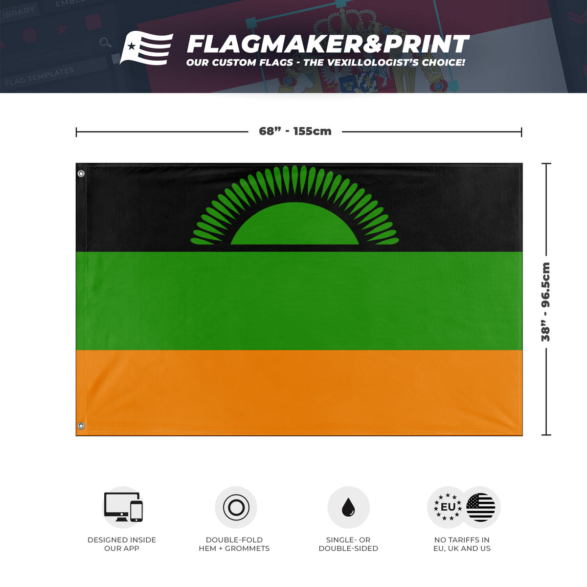 Zalawi flag (Flag Mashup Bot) – Flagmaker & Print