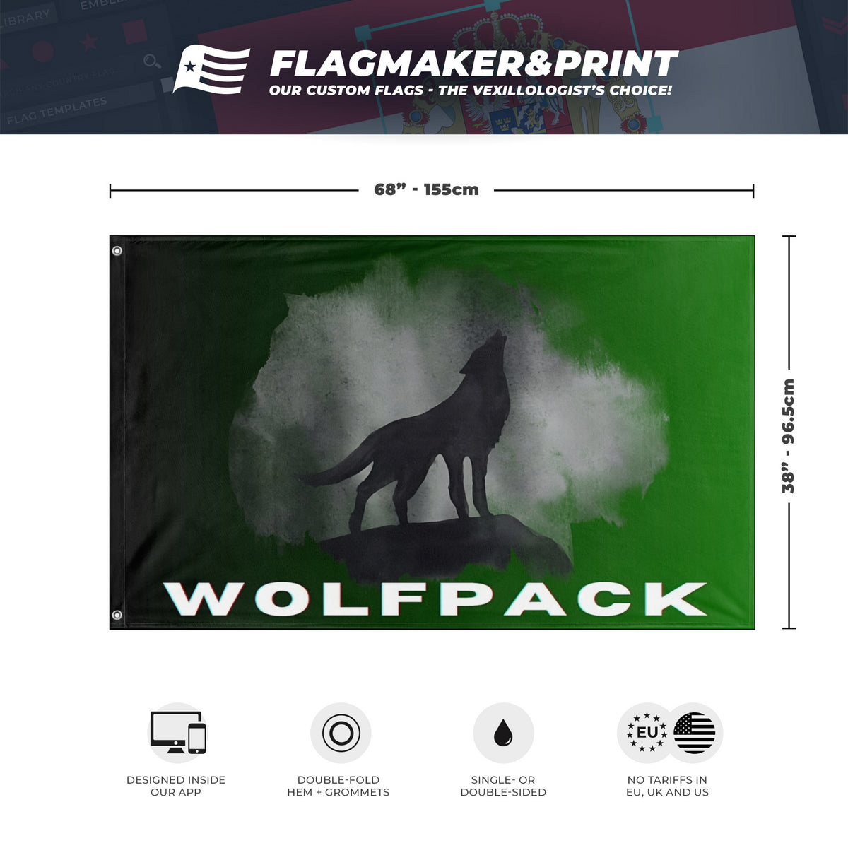 Wolfpack flag (Sheepdog) – Flagmaker & Print