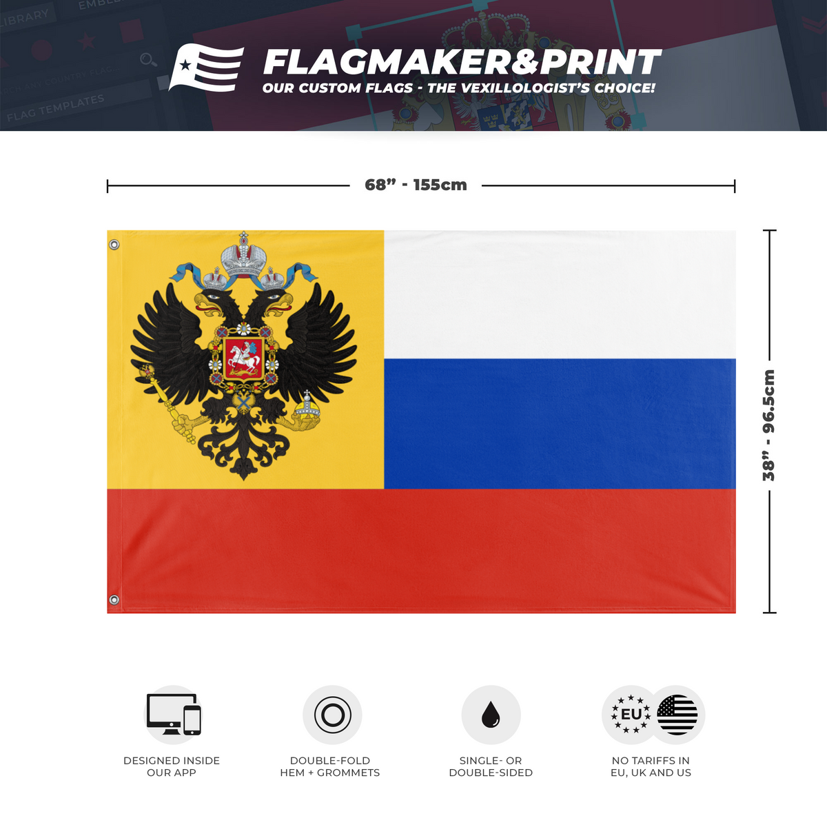 Imperial Russian Flag (Alexander) (Hidden) – Flagmaker & Print