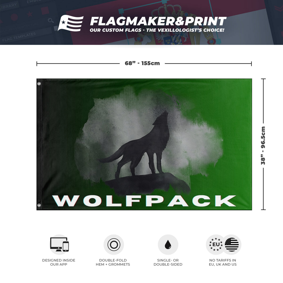 wolfpack flag (momo) – Flagmaker & Print