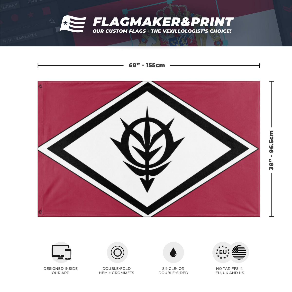 Zeon Earth Sphere Empire flag (Zeon) – Flagmaker & Print