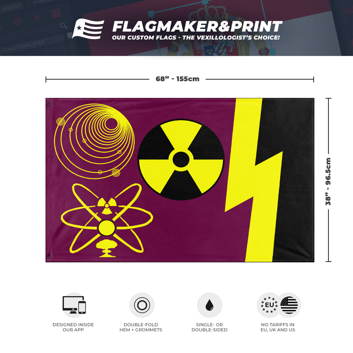 Chilldren of Atom flag (Oscar) – Flagmaker & Print