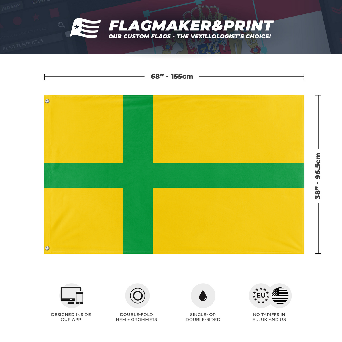 Denmamaica flag (Flag Mashup Bot) – Flagmaker & Print