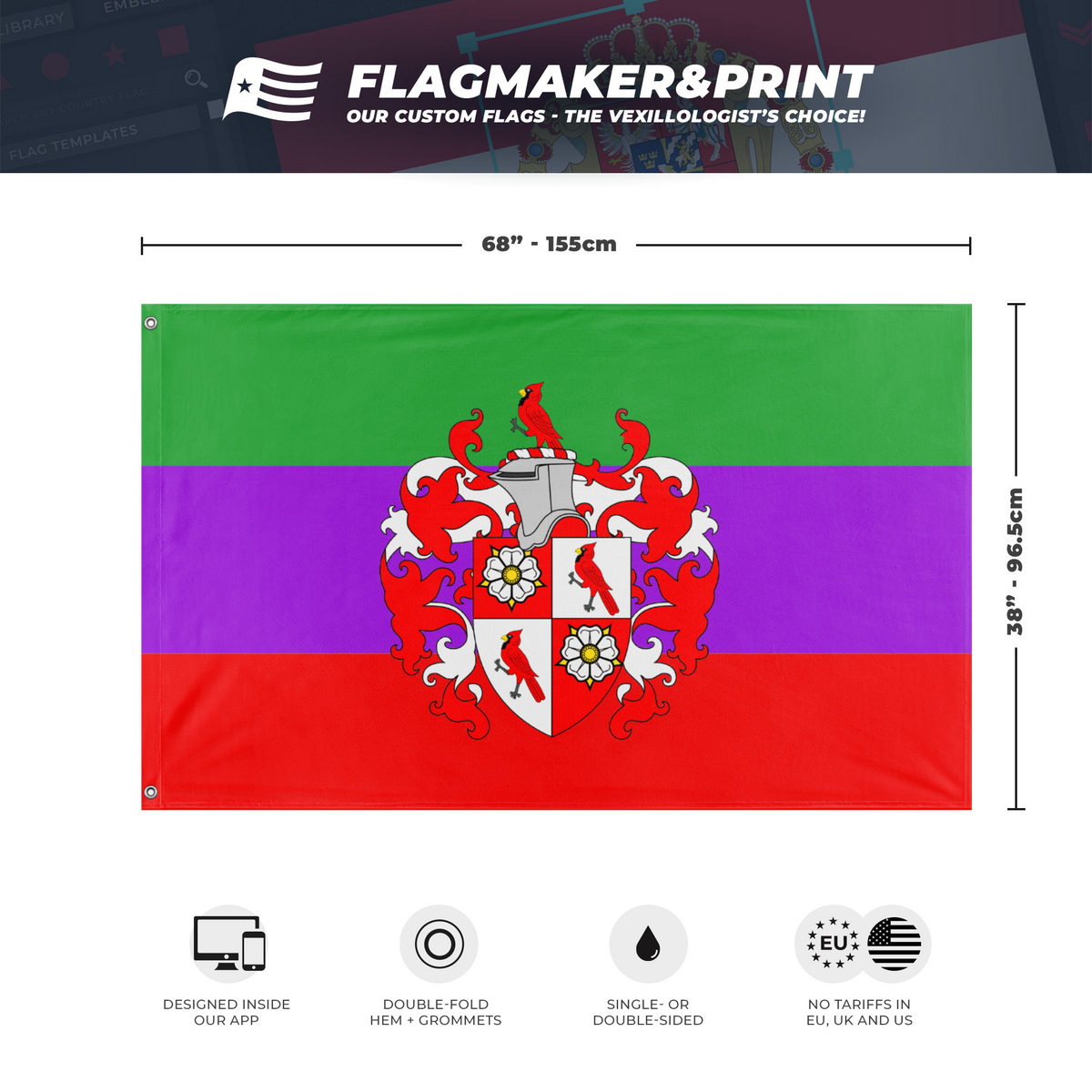 Kingdom of Magnolia flag (Eric Lippe-Magnolia) (Hidden) – Flagmaker & Print