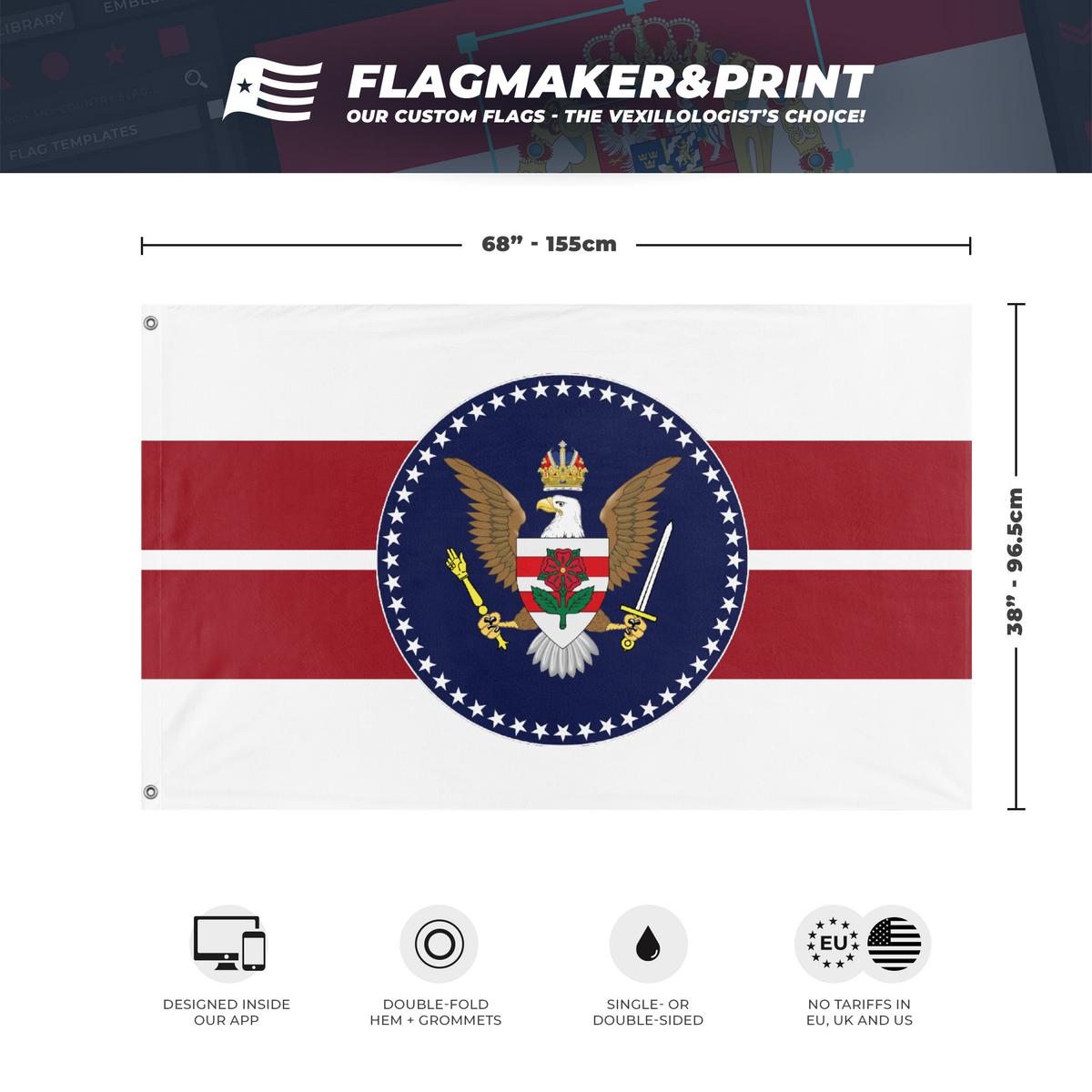 Monarchists of America flag (Santiago Rivera) – Flagmaker & Print