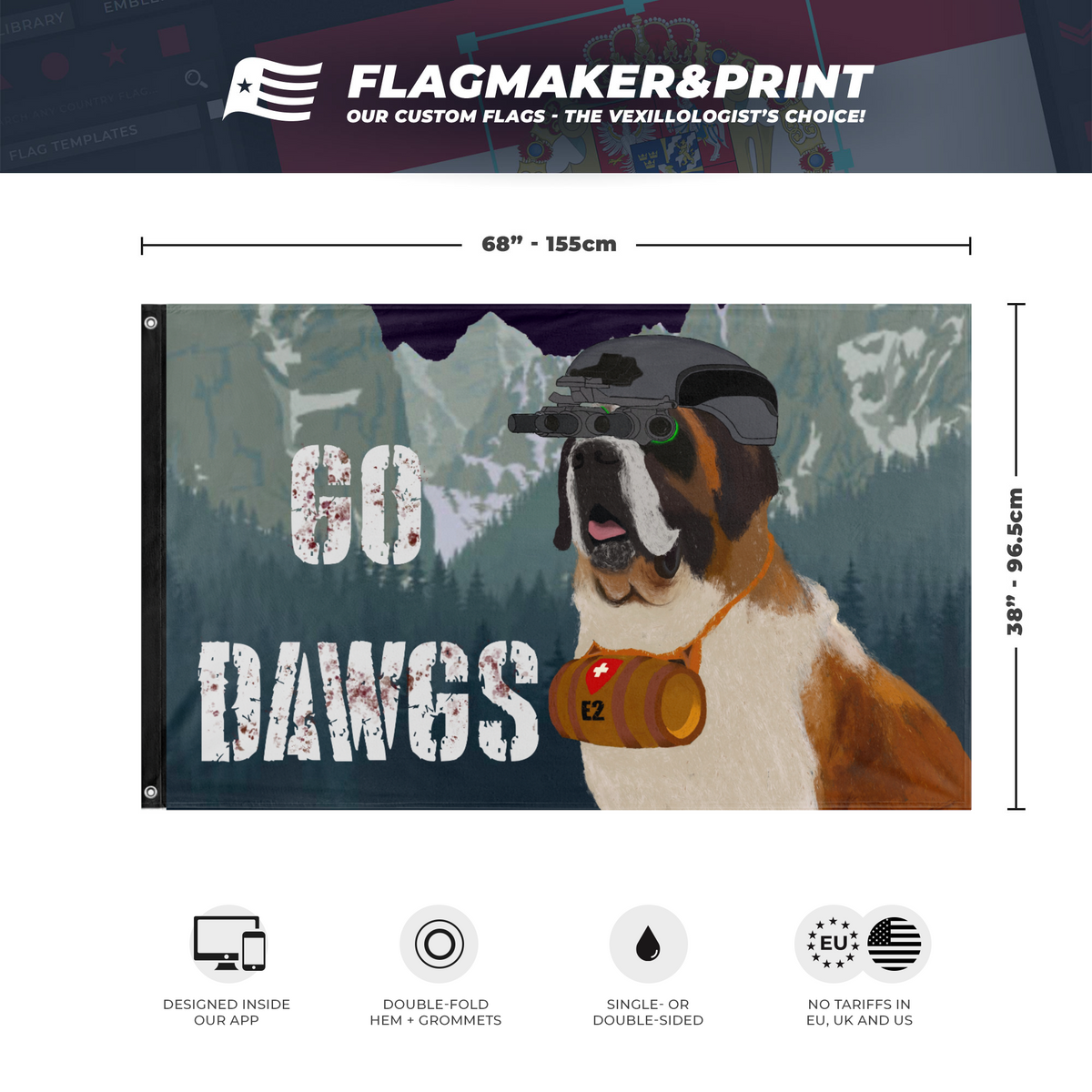 Brew Dawg flag (Jackson Sarrazolla) (Hidden) – Flagmaker & Print