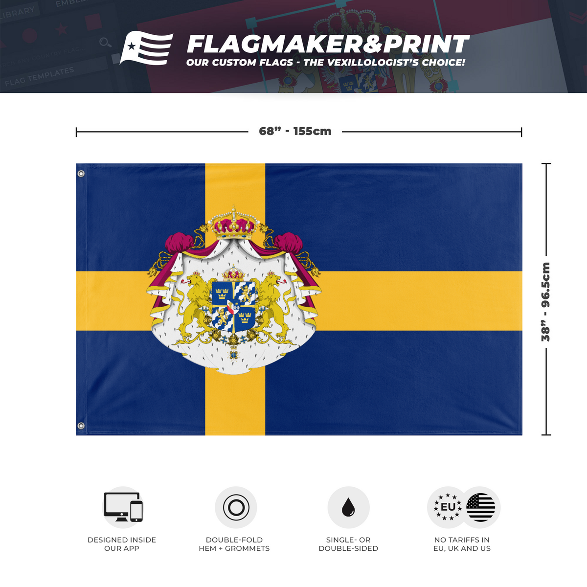 Sverige flag (Alexander Carlson) – Flagmaker & Print