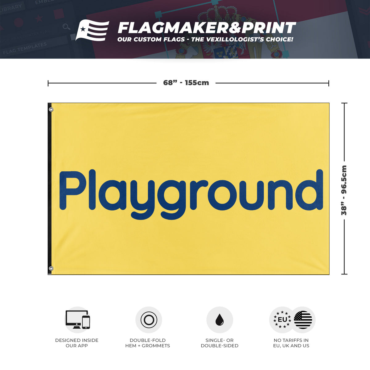 PPKK Playground pickup flag (Rachel) – Flagmaker & Print