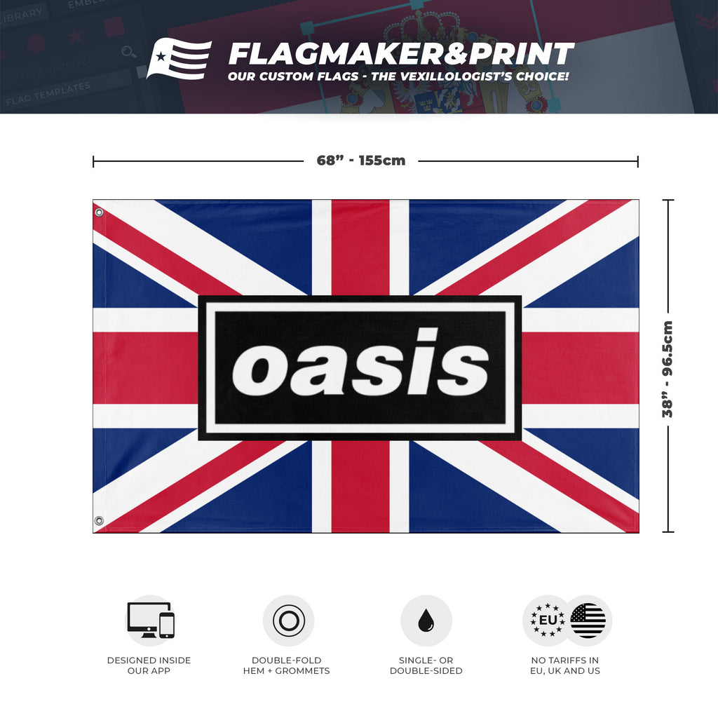 oasis flag (brodie) – Flagmaker & Print