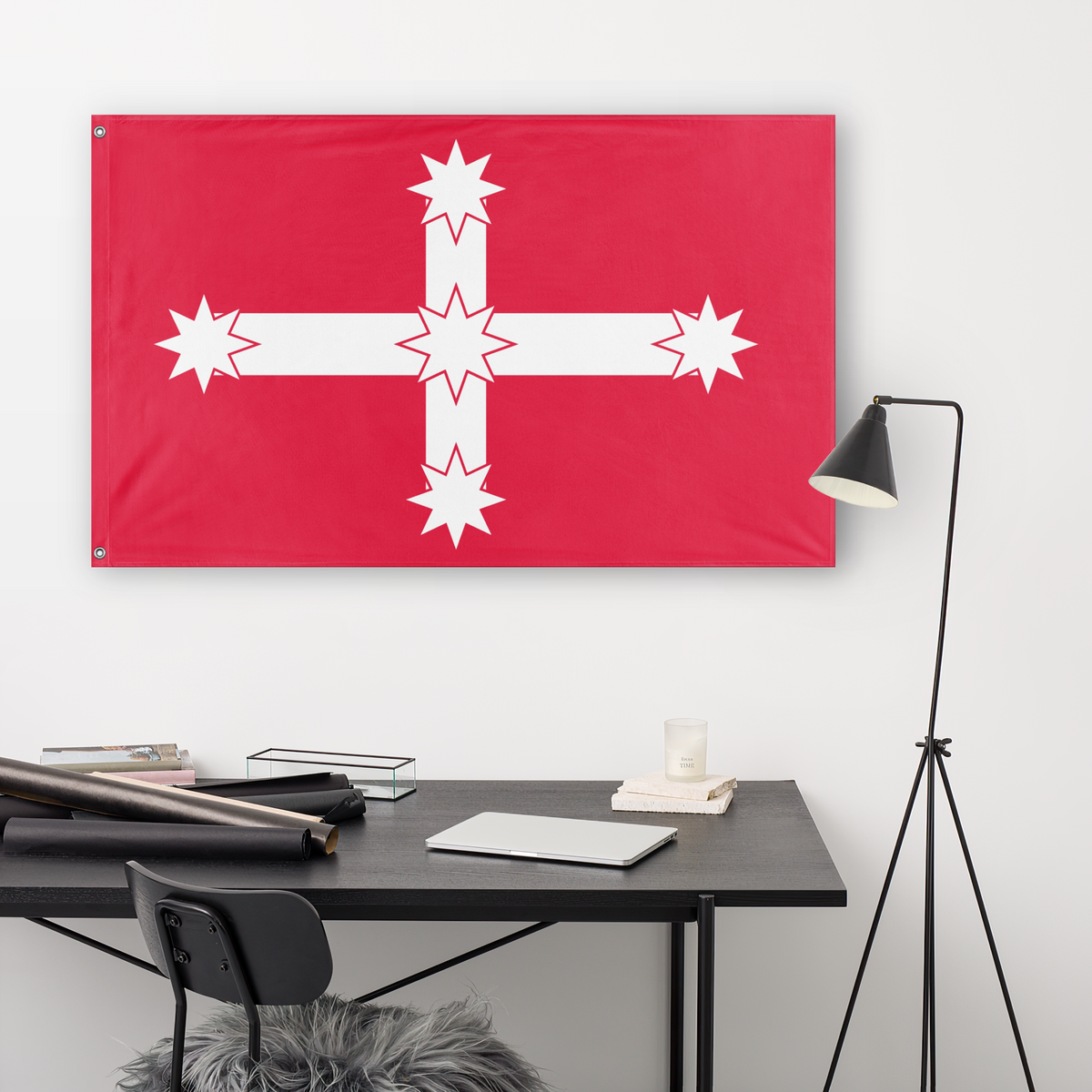Red Eureka flag (CJED) – Flagmaker & Print