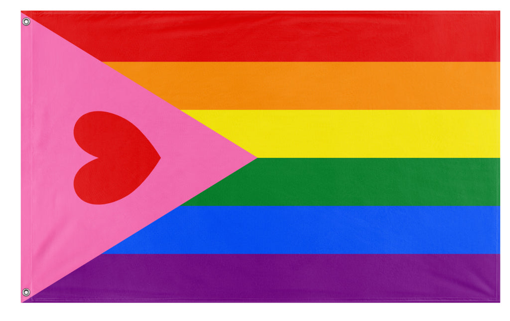 Heart in Pink Triangle Pride flag (Rhiza) – Flagmaker & Print