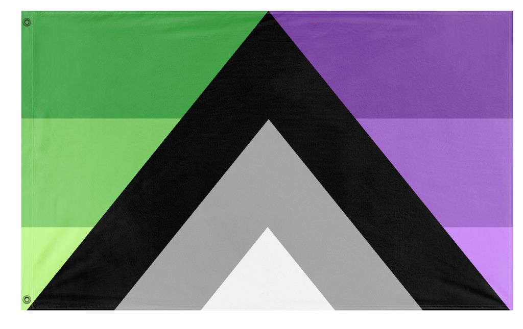Asexual Agender Aromantic flag (Kestrel) – Flagmaker & Print