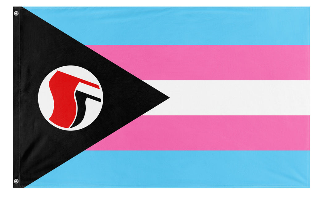 Trans Antifa Black Triangle Pride flag (Rhiza Stirning) – Flagmaker & Print