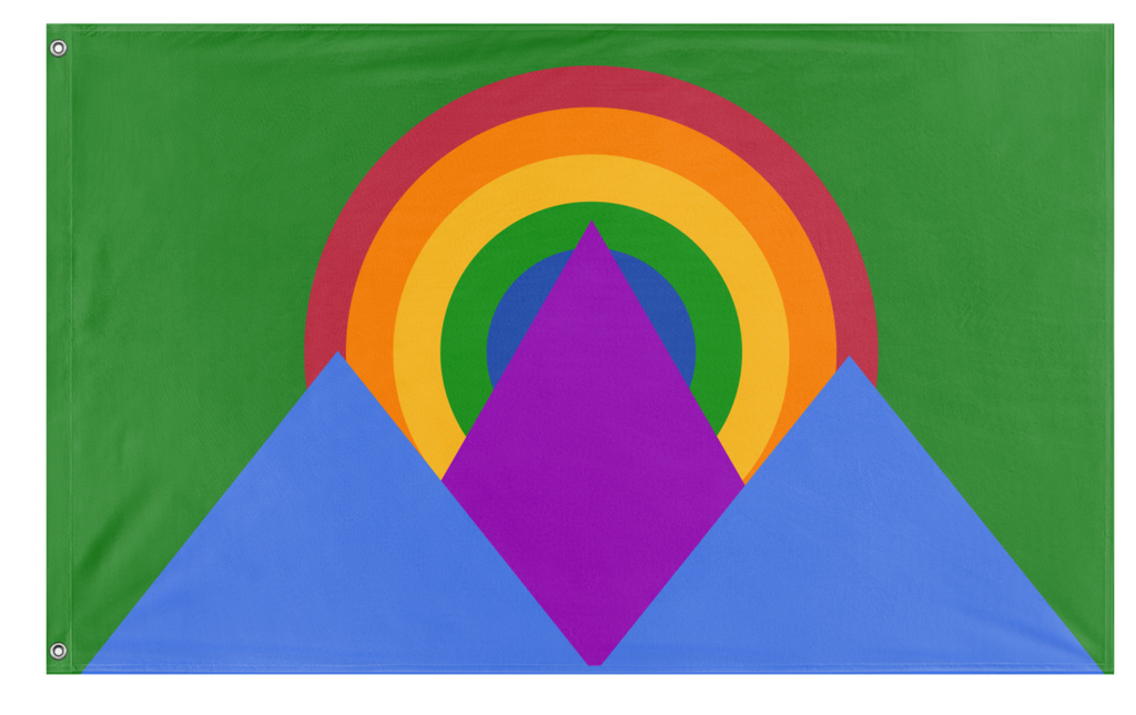 Blue Mountain School flag (Porter Alton) – Flagmaker & Print