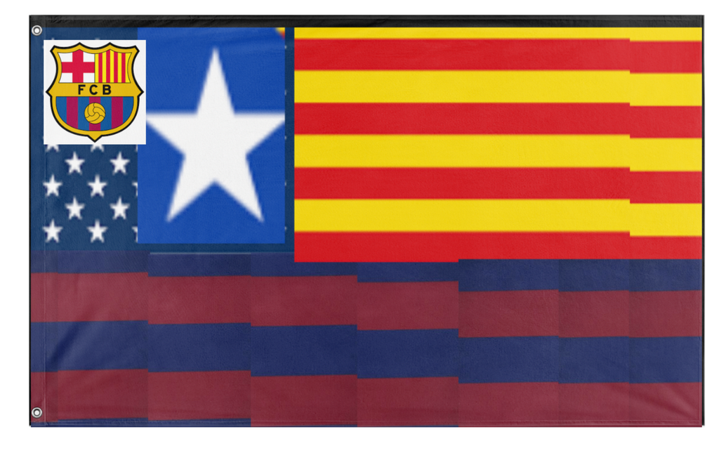 Barcelona Usa flag (Adam Flags) – Flagmaker & Print