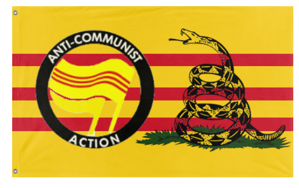 Vietnam anti-communist action gadsen flag (DT) – Flagmaker & Print