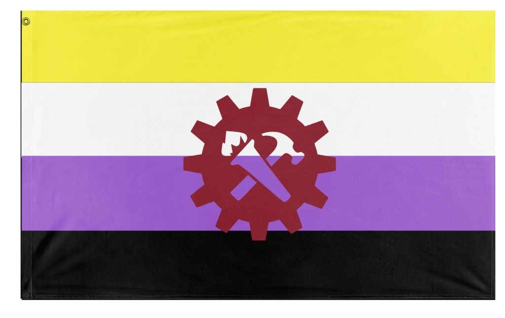 Nonbinary Syndicalist flag (gbln) – Flagmaker & Print