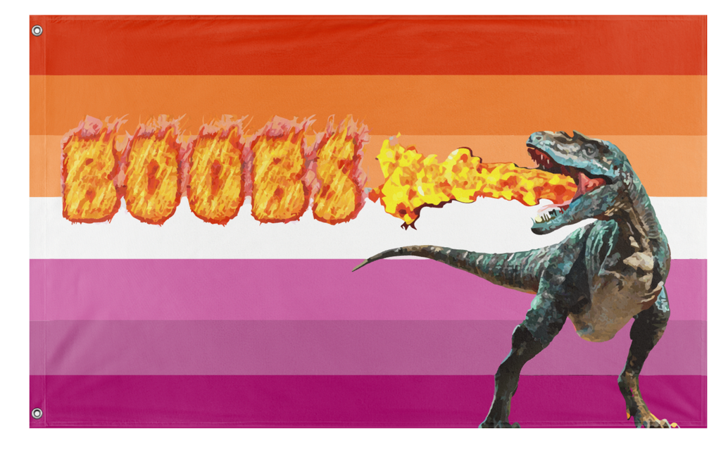 lesbian dinosaur flag (Pride Movement) – Flagmaker & Print