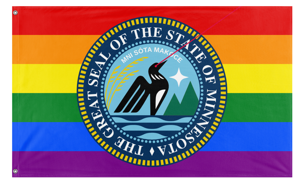 Minnesota Laser Loon Pride flag (State Seal) – Flagmaker & Print