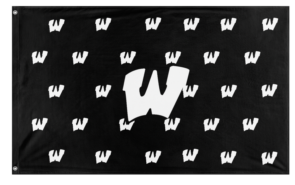 Warrior W's Black/white flag (DIckerson) – Flagmaker & Print