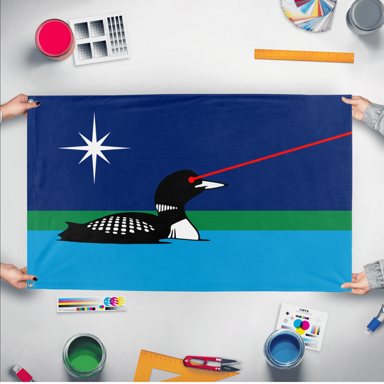 Minnesota Laser Loon flag (Minnesota) – Flagmaker & Print