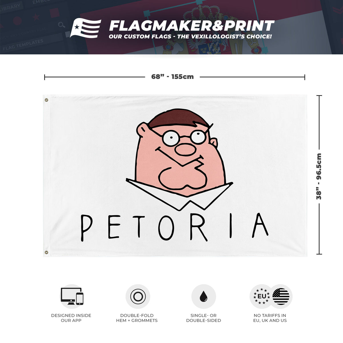 Petoria flag (Peter Griffin) – Flagmaker & Print