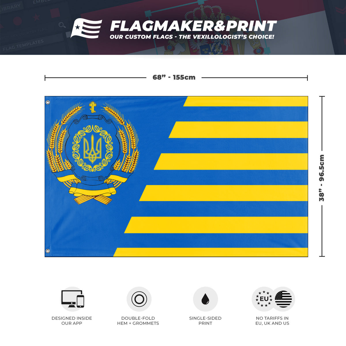 The Ukrainian Union flag (MrGreen) – Flagmaker & Print