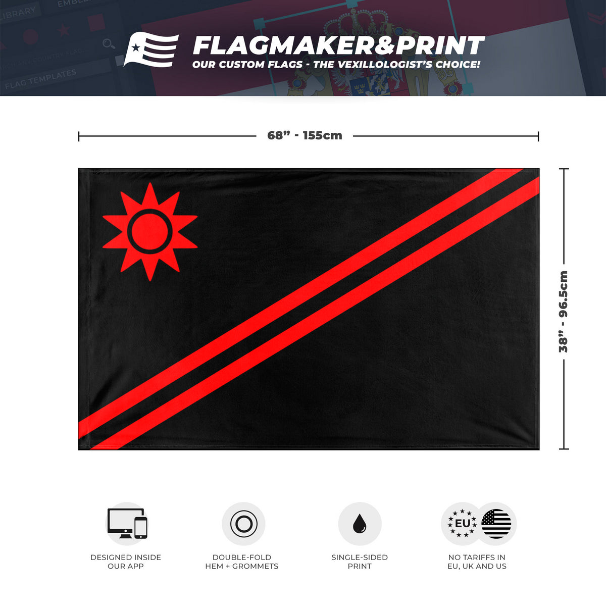 untitled-lib-soc flag (Jarwwe_red) – Flagmaker & Print