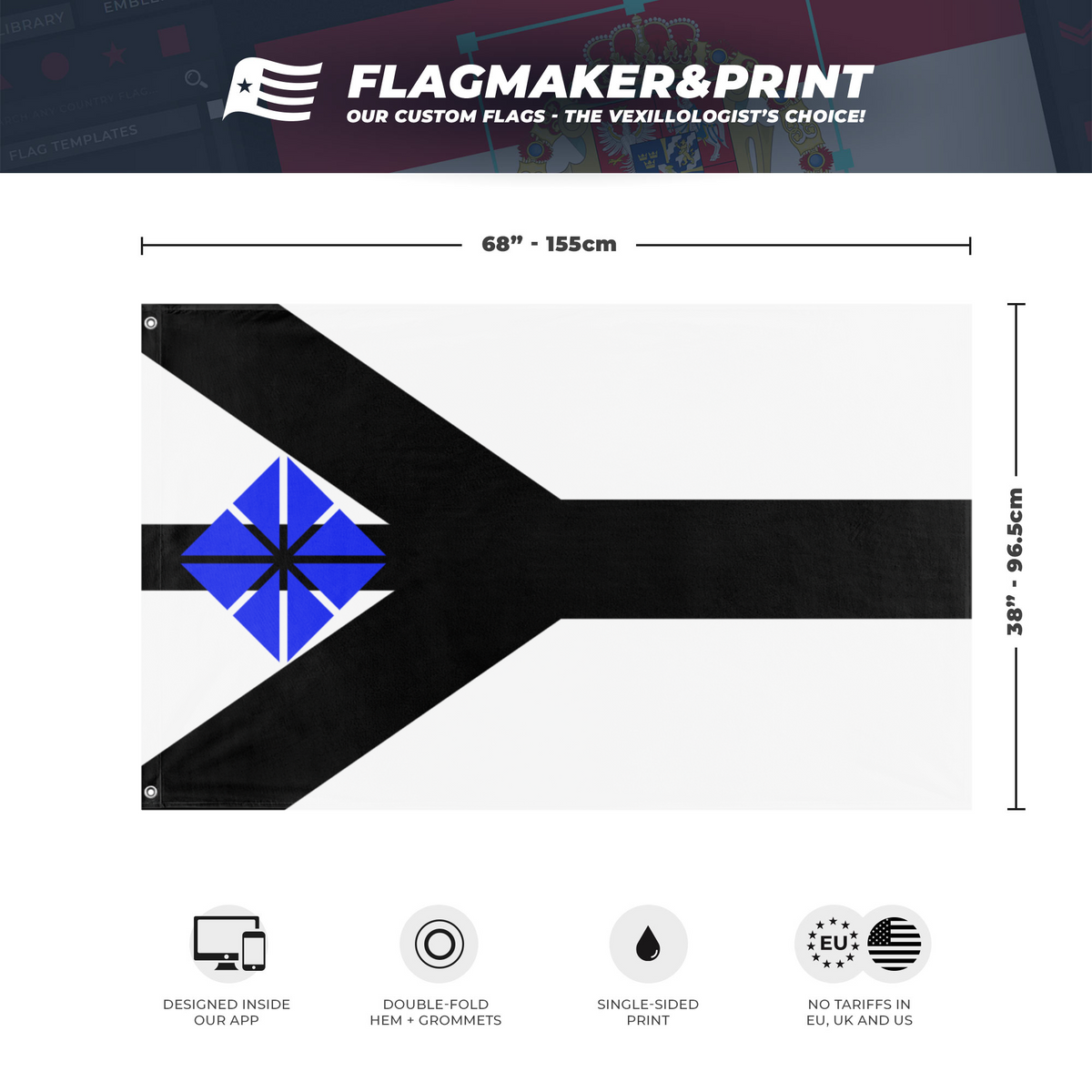 Finnish Space Claim flag (Ryan) (Hidden) – Flagmaker & Print