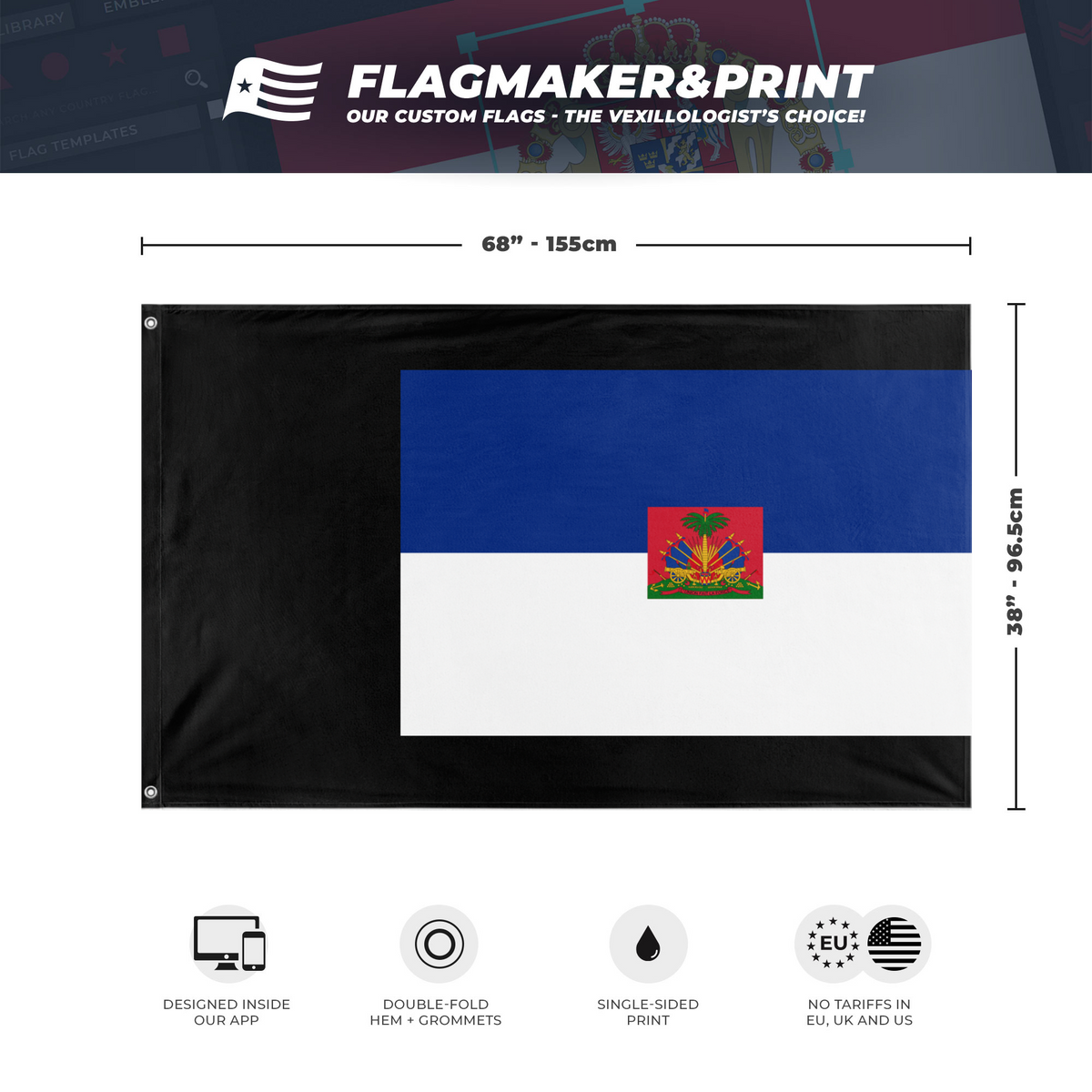 British Virgin Haiti flag (Flag-Mashup-Bot) – Flagmaker & Print