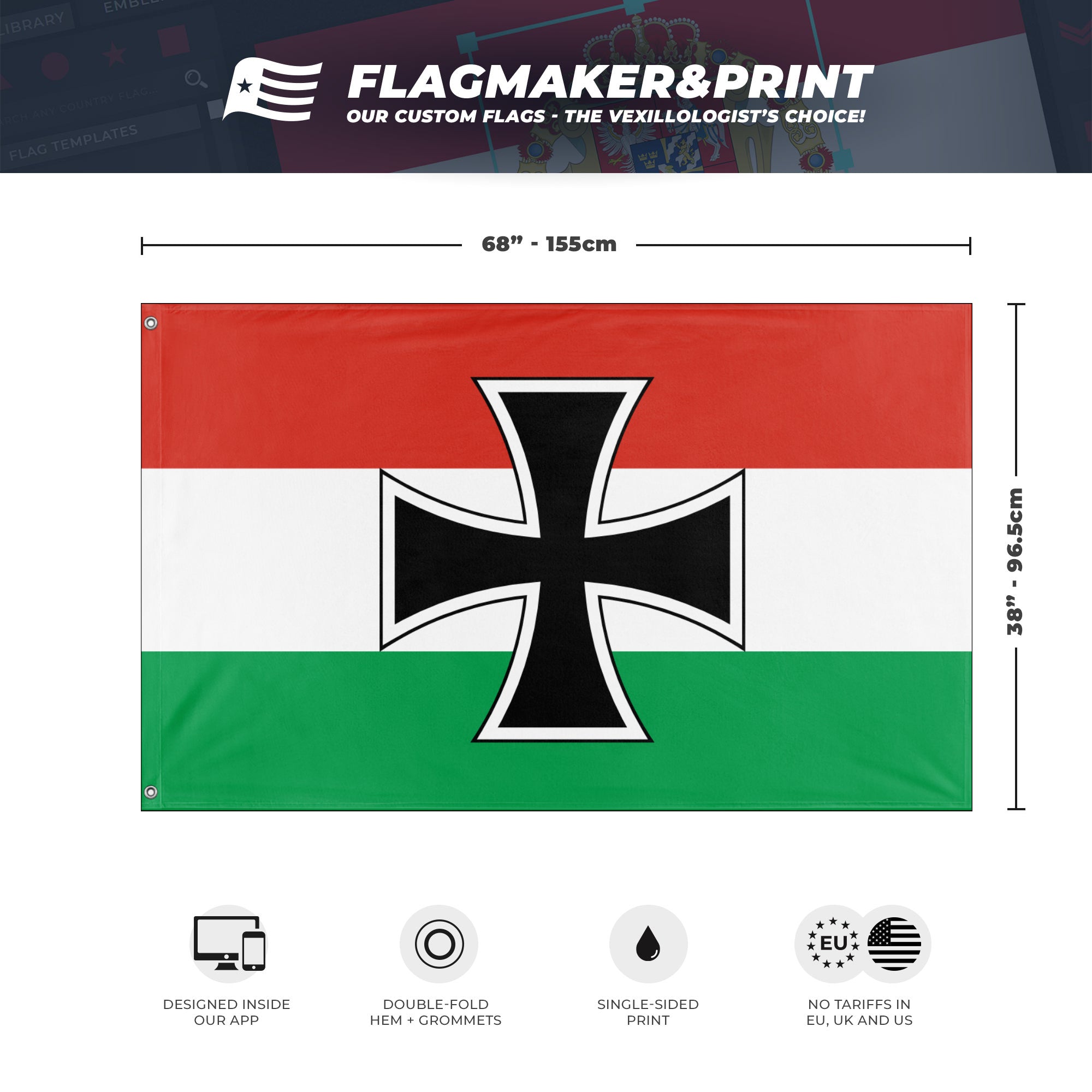 Basque Empire flag (Flag-Mashup-Bot) – Flagmaker & Print