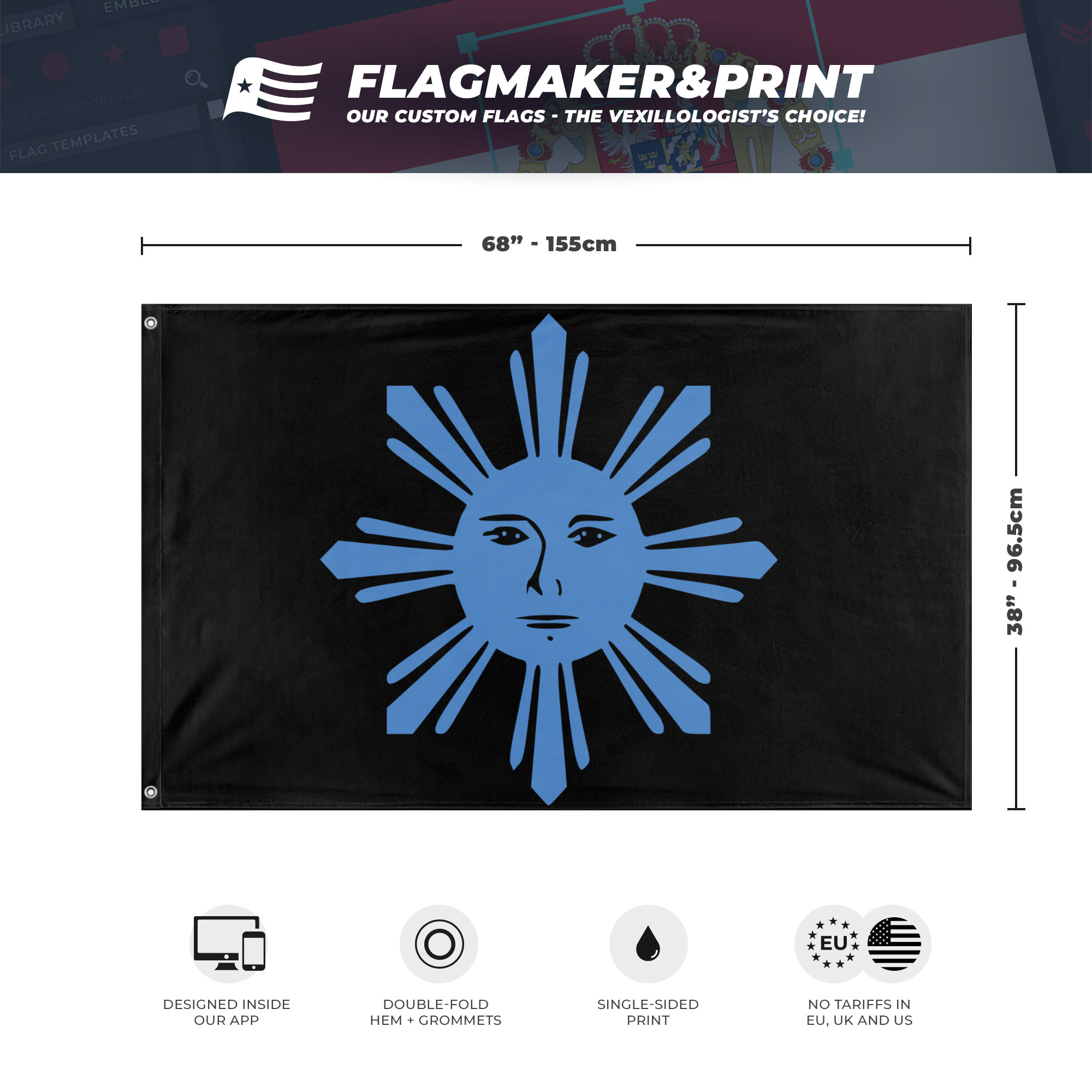 Pueblo people flag (Flag Mashup Bot) – Flagmaker & Print