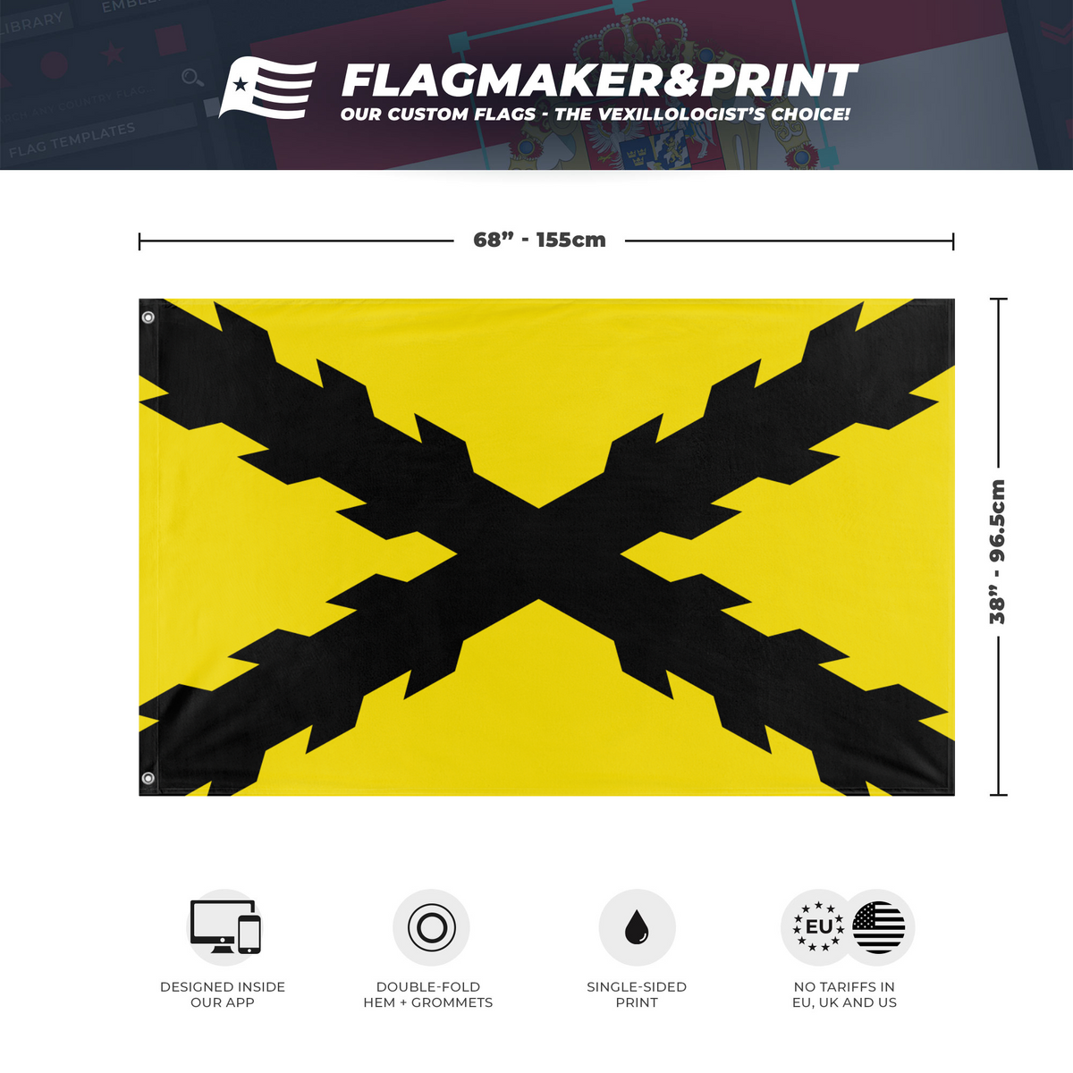 Cross of Gadsden flag (Flag Mashup Bot) – Flagmaker & Print