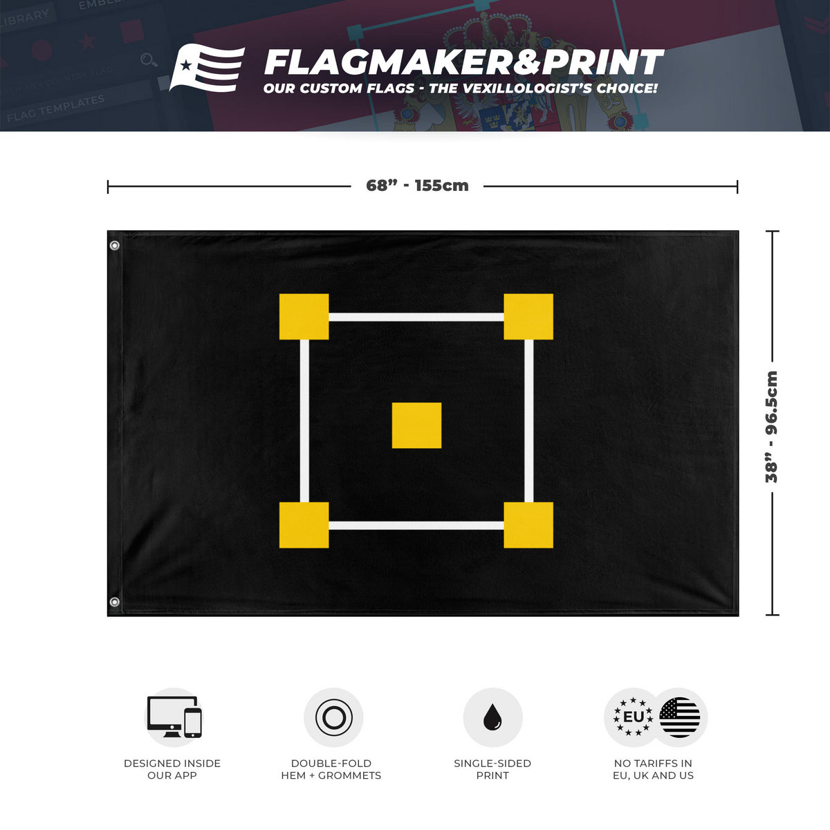 Cambodia Germany flag (Flag Mashup Bot) – Flagmaker & Print