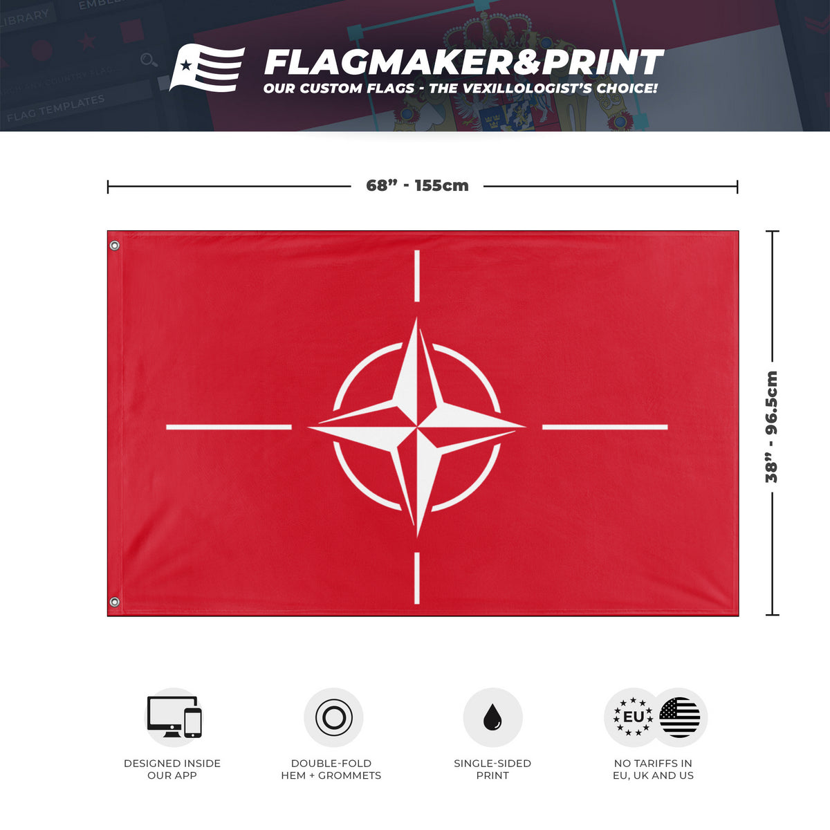 North North Atlantic Treaty Organization flag (Flag Mashup Bot ...