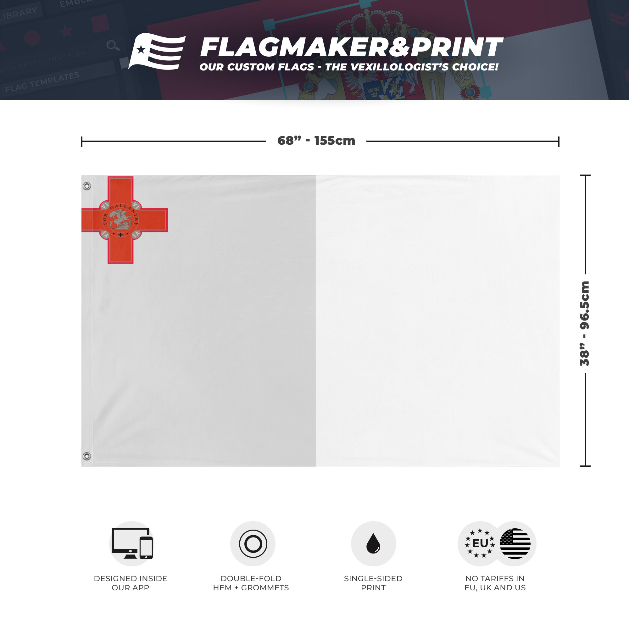 Matte flag (Flag Mashup Bot) – Flagmaker & Print