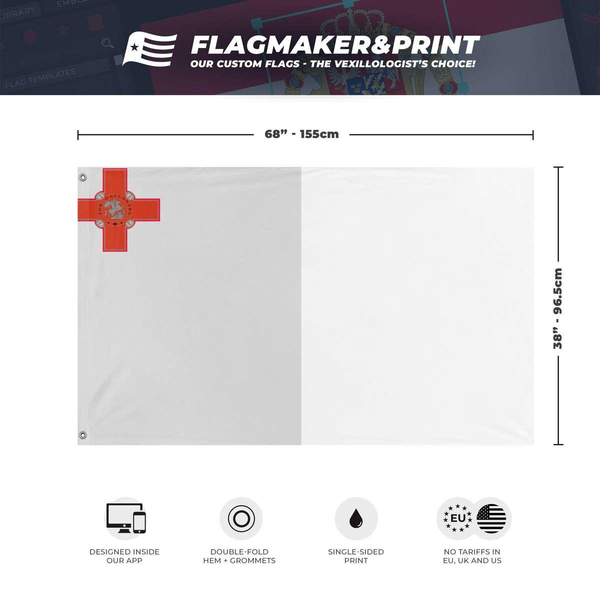 Matte flag (Flag Mashup Bot) – Flagmaker & Print