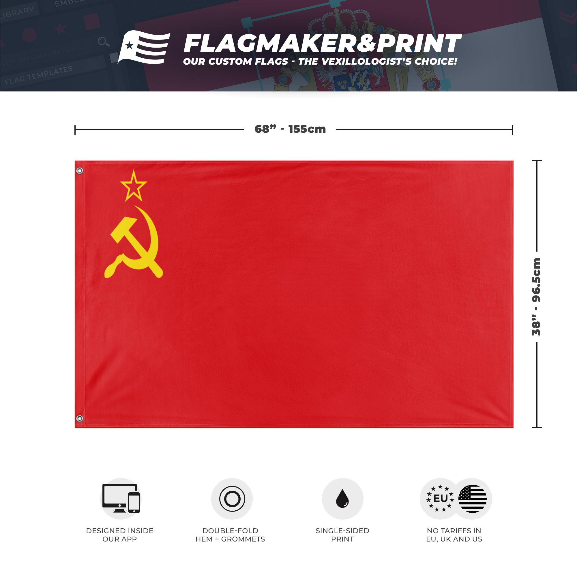 Soviet Spain flag (Flag Mashup Bot) – Flagmaker & Print