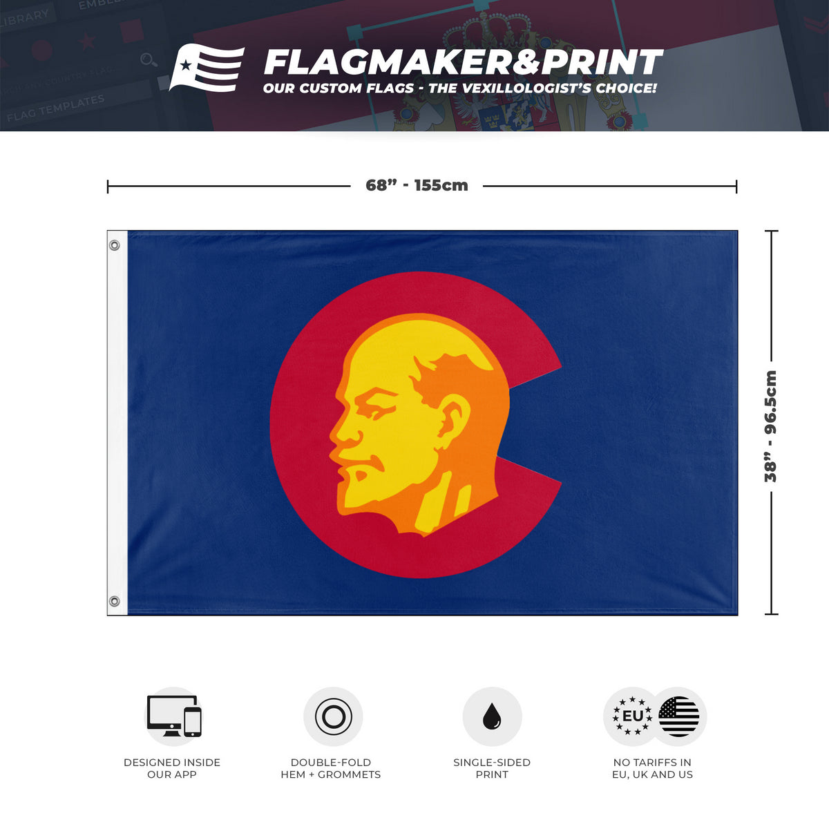 The Coloradoan Revolutionary Vanguard Combatant Force flag (Roach) (Hi – Flagmaker & Print