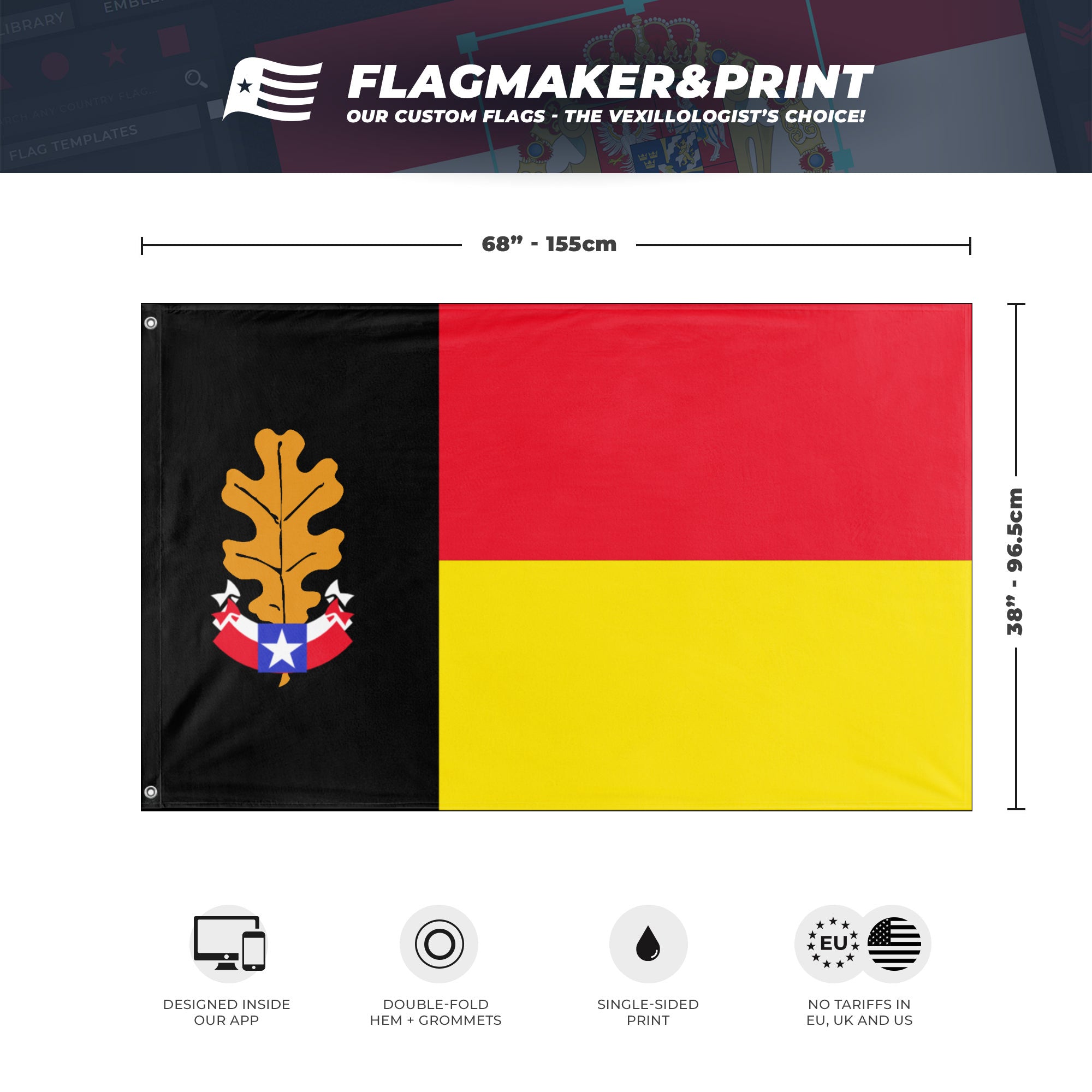 Bundesrepulik Texas (fixed) flag (Flaming Trashcans) – Flagmaker & Print
