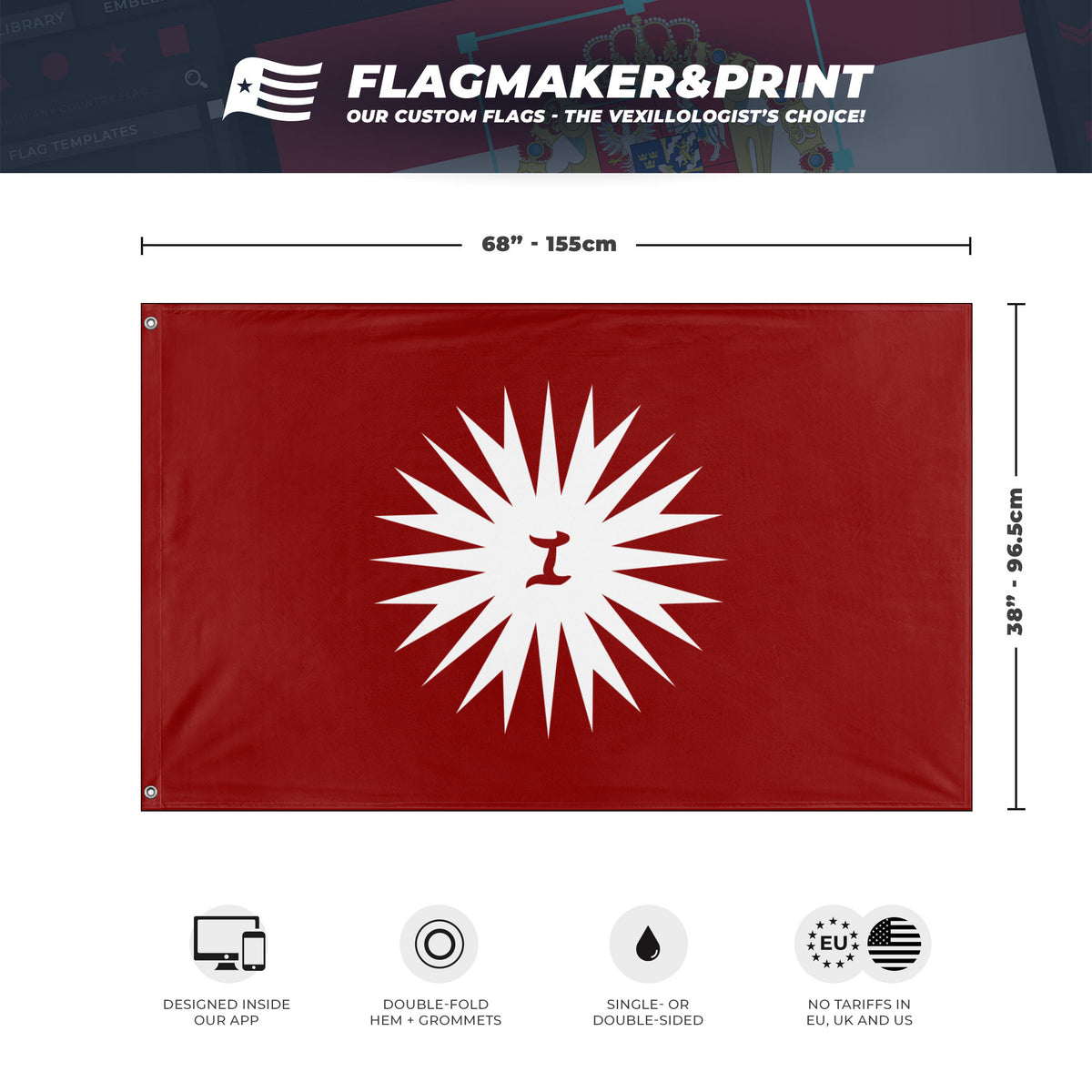 Tagalog Republic flag (Andres Bonifacio) (Hidden) – Flagmaker & Print