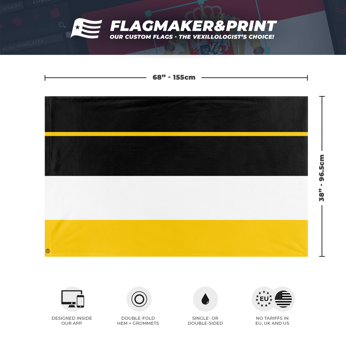 Principality of Belka flag (Razgriz) – Flagmaker & Print