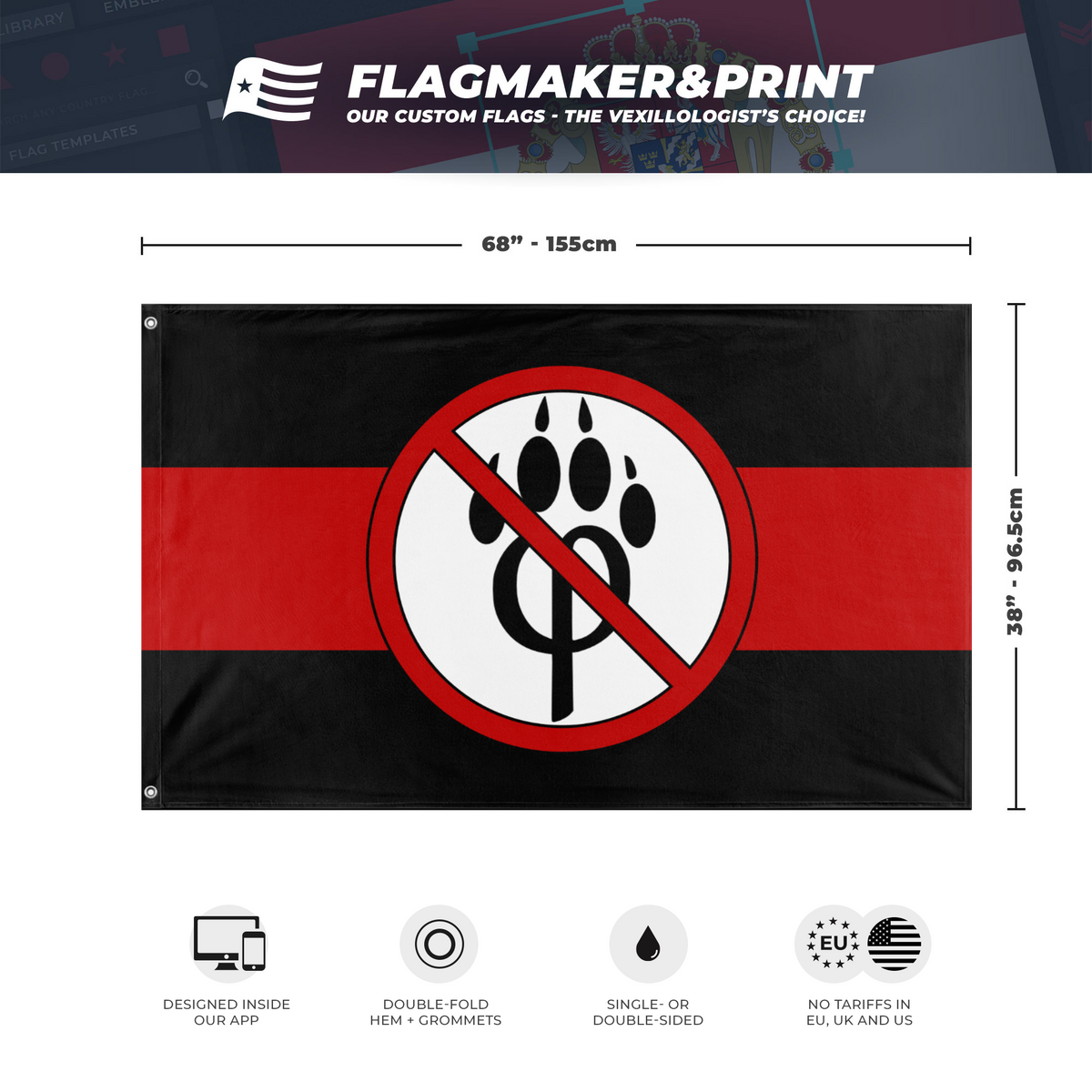 anti furry flag (Henry) (Hidden) – Flagmaker & Print